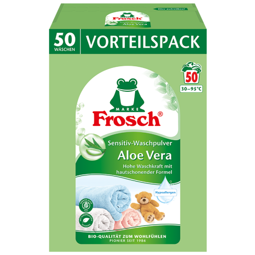Frosch prašak za veš sensitive powder aloe vera 3,4kg, 50 pranja