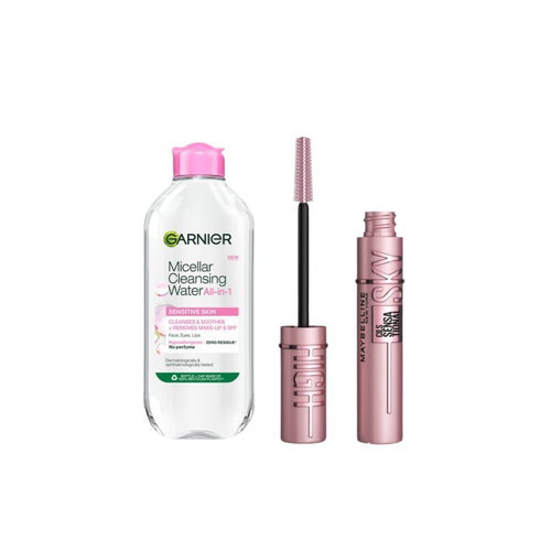 Garnier Micelarna voda za čišćenje lica all-in-1 400ml + Maybelline Lash Sensational Sky High Maskara
