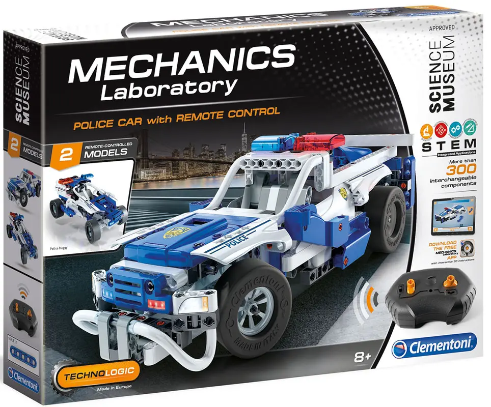 CLEMENTONI Science Museum MECHANICS Mehanika Policijski auto POLICIJA sa daljinskim upravljanjem CL61874
