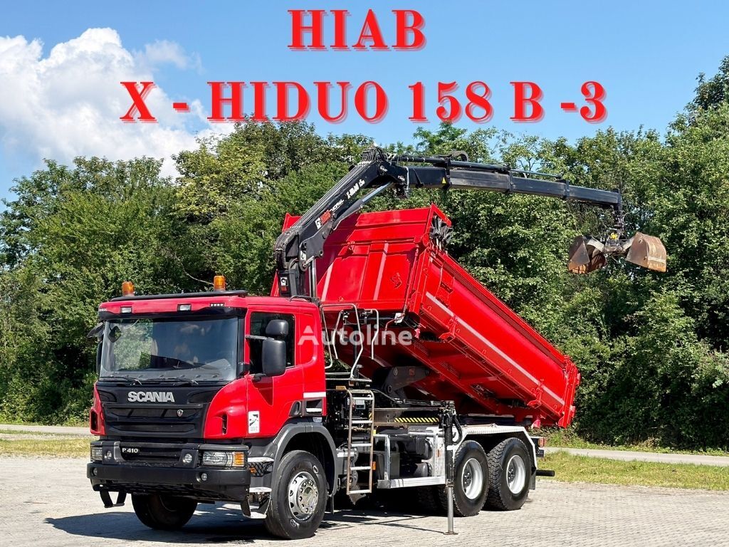 Scania P 410 Kipper 4,95m * KRAN/FUNK + BORDMATIC *6x4 kiper