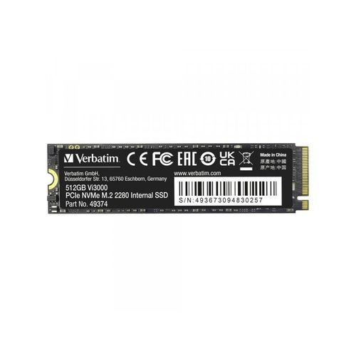 Verbatim SSD M.2 NVMe 512GB Vi3000 3100MBs/2100MBs