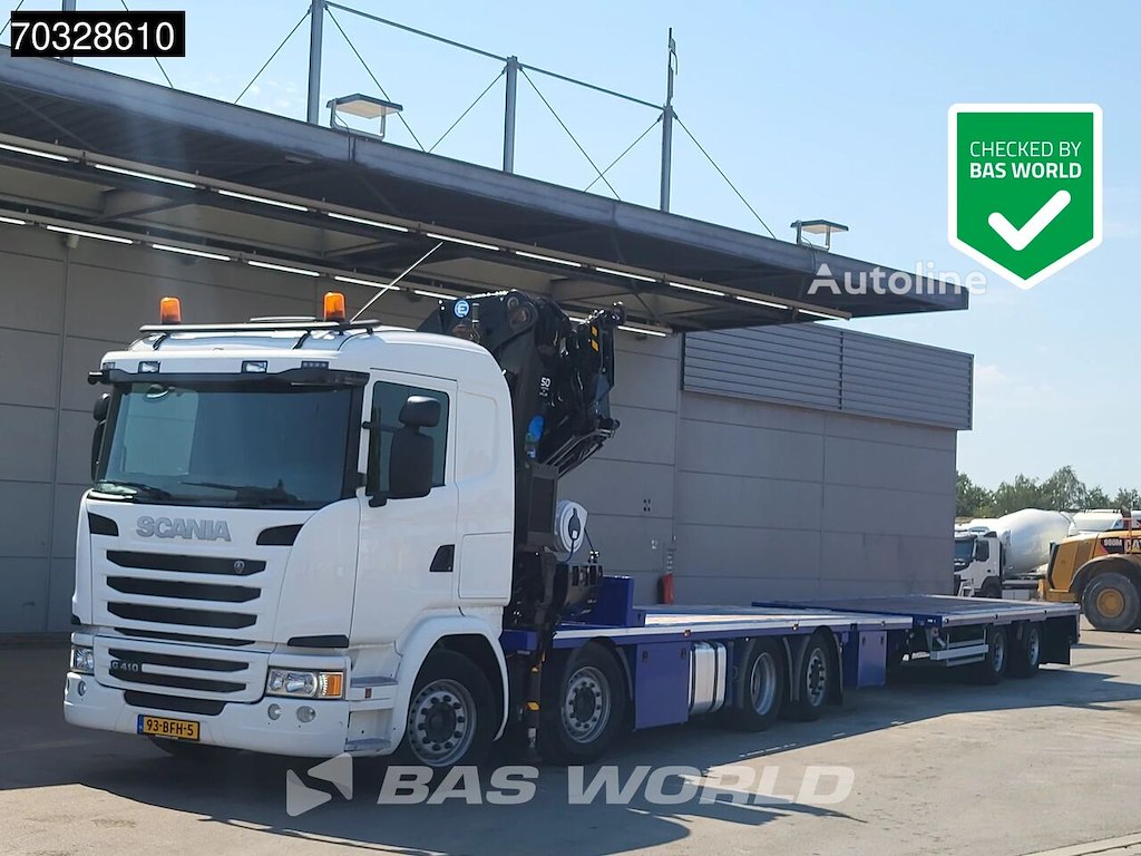 Scania G410 G 8X2 NL-Combi EFFER 525/6S Crane Full Air suspension Lift+ kamion platforma