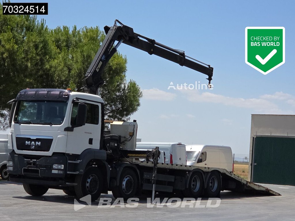MAN TGS 35.360 TGS 8X2 Grua HIAB 166 Rampas Cabrestante Euro 5 šlep auto