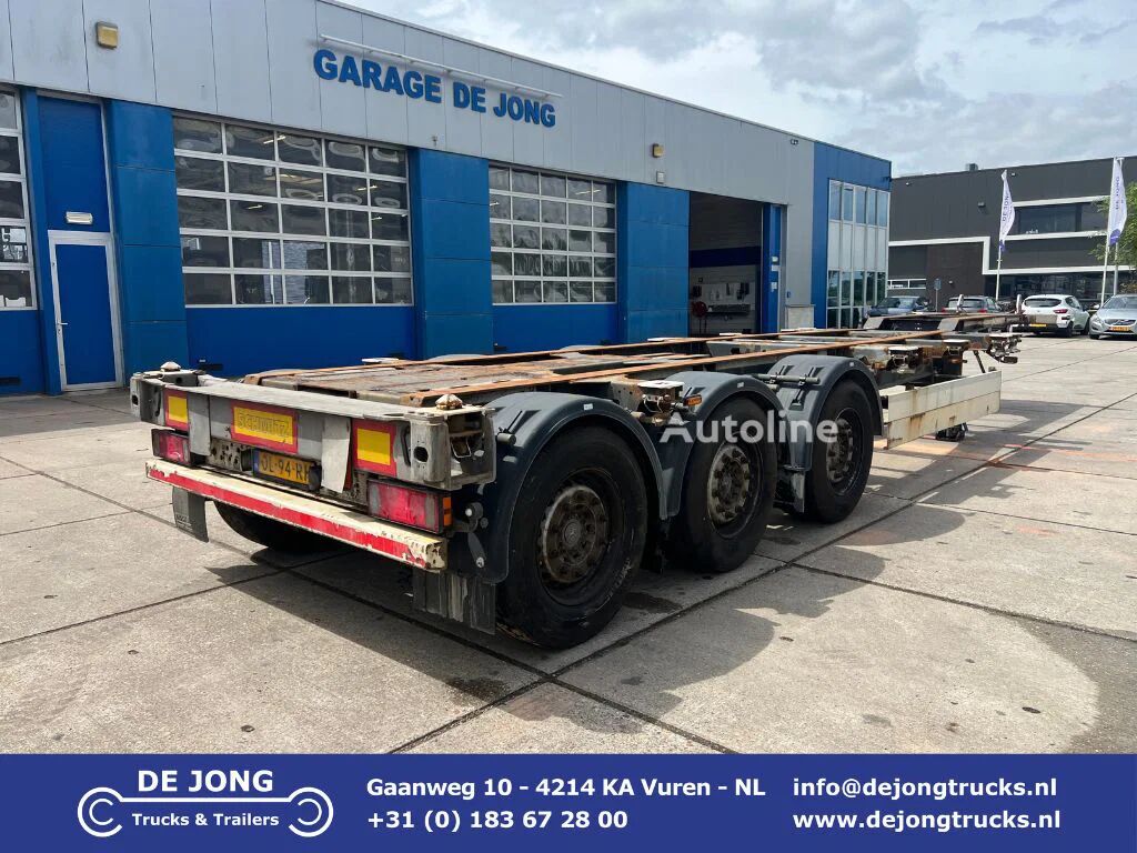 Schmitz Cargobull SCF 24 / 1x Lift Axle / 2x Extendable poluprikolica za prevoz kontejnera