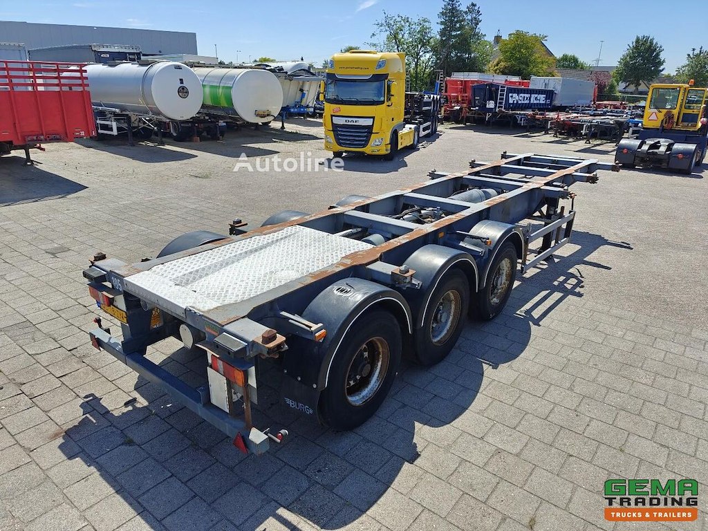 Burg BPO 12 27 CM12 20/30FT TankChassis - 20FT on the back - Hose sle poluprikolica za prevoz kontejnera