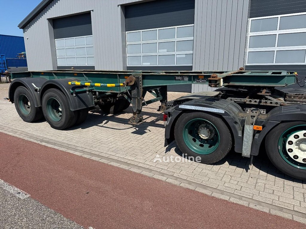 Van Hool 20 Ft Container Chassis, Full Steel, Perfect Condition, 8 Tyers poluprikolica za prevoz kontejnera