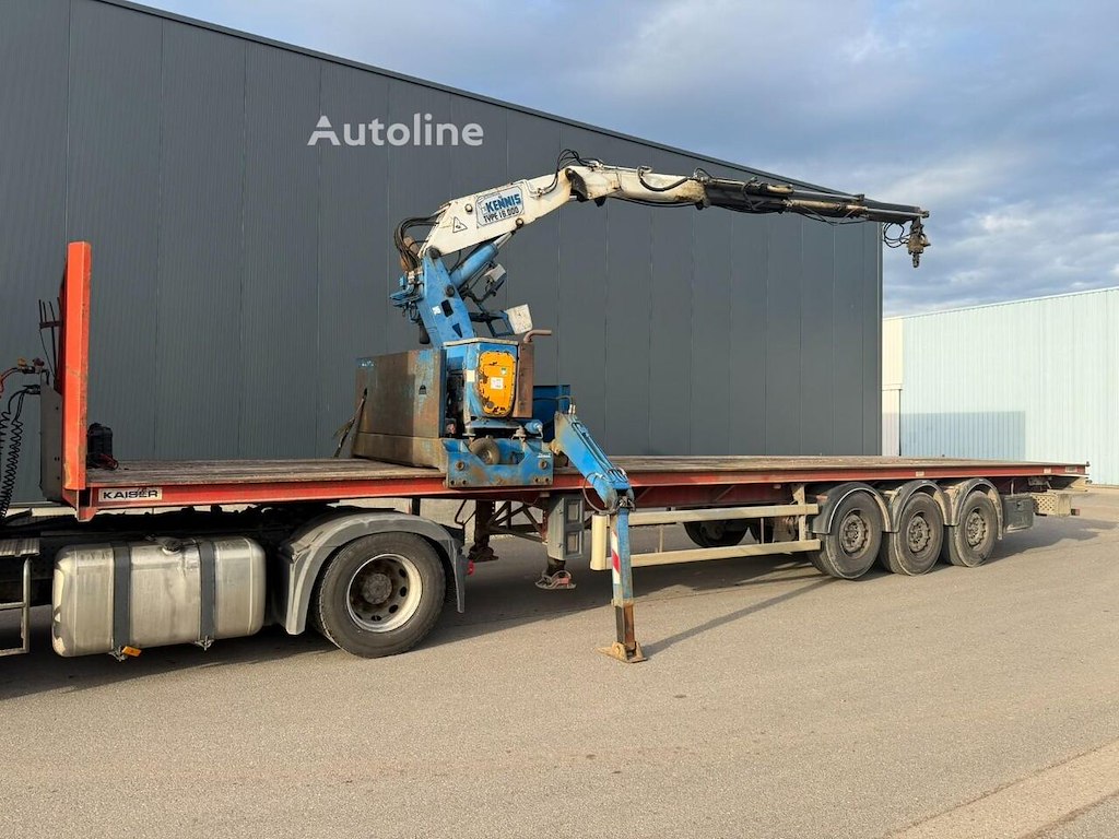 Kaiser 3-AXLES SAF + KENNIS 16.000-R 3x + STABS STEENTRAILER / KRAAN OP poluprikolica platforma