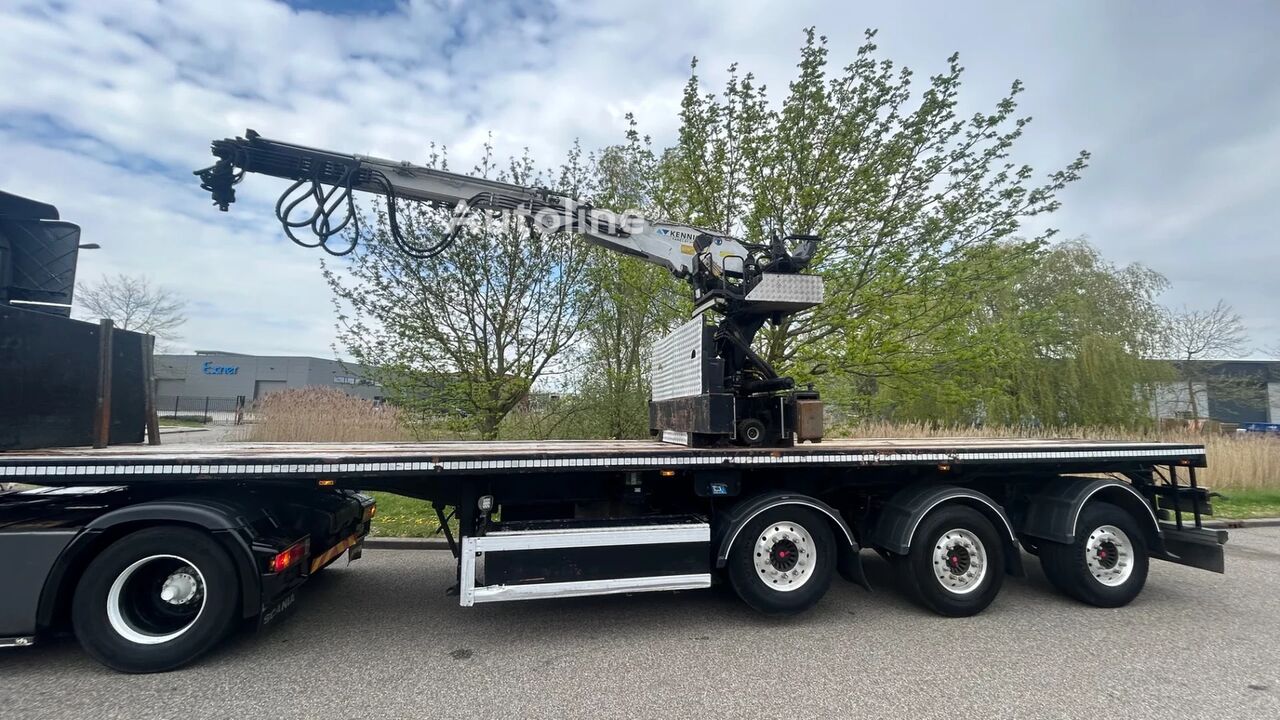 Mol Mol 3 asser steentrailer 1,30 m + kennis 16 ton kraan poluprikolica platforma
