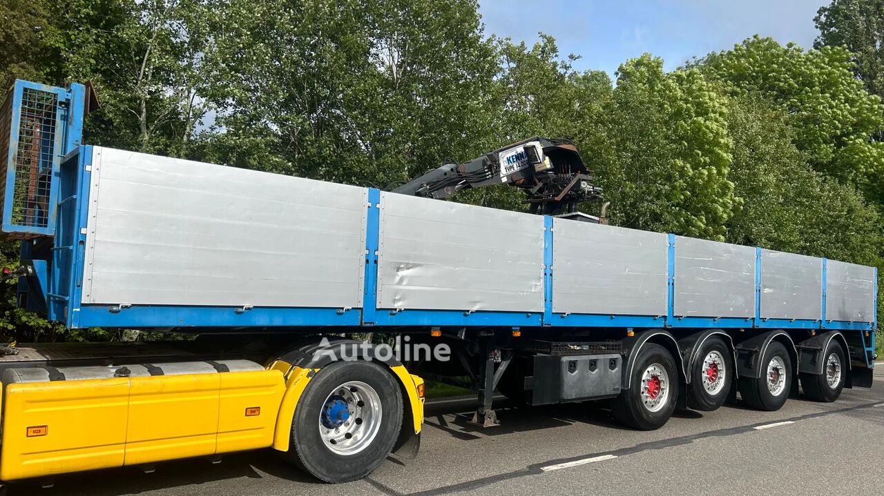 KWB Stenentrailer | 4 asser | APK | liftas | kennis 14 ton poluprikolica sa ravnom platformom