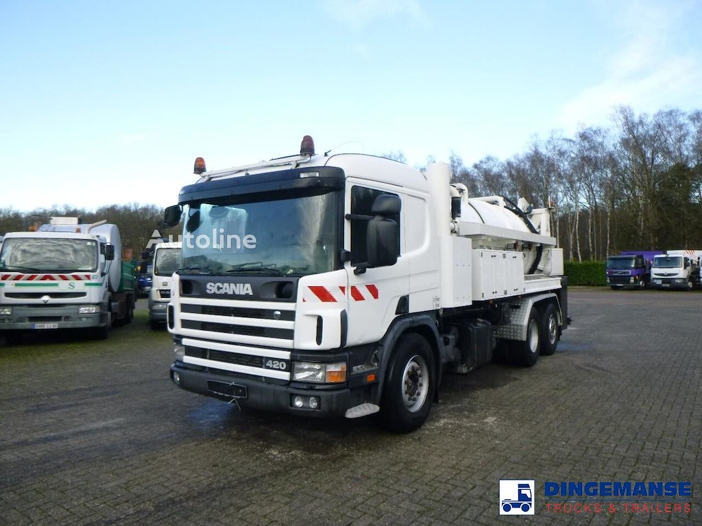Scania P124-420 6x2 vacuum tank 10.5 m3 autofekalac