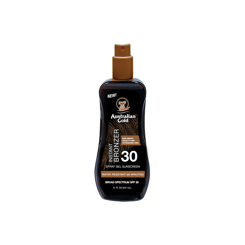 Australian Gold SPF 30 Spray gel with bronzer 237ml