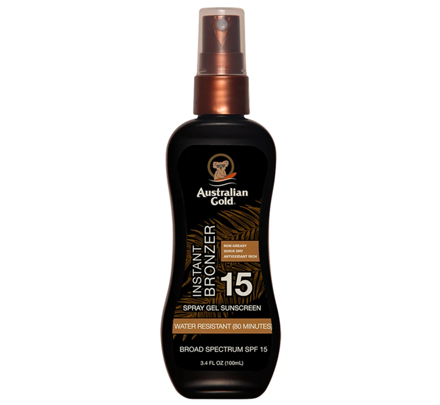 Australian Gold SPF 15 Spray gel with bronzer 237ml
