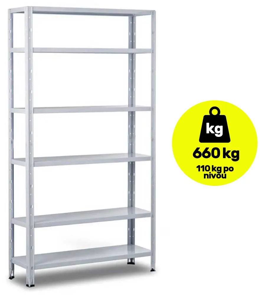 Metalna polica velike nosivosti 188x100x30cm 6x110kg
