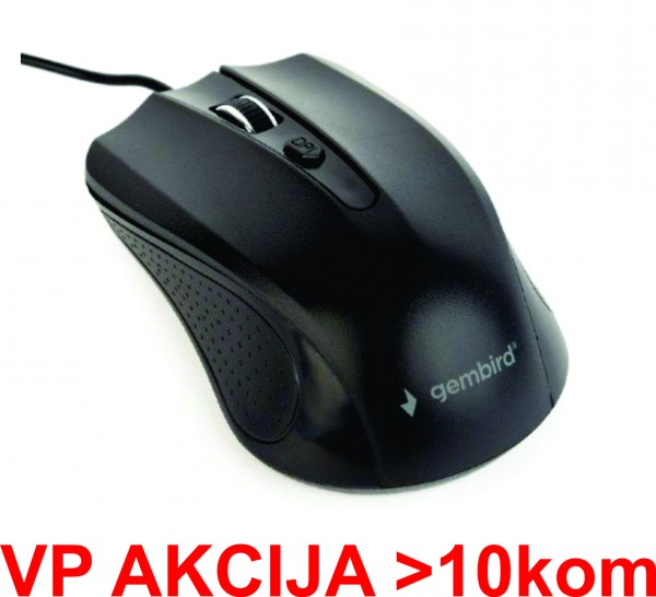 MUS-4B-01 Gembird Opticki mis 800-1200Dpi 4-button black 99mm USB kabl 1,35m