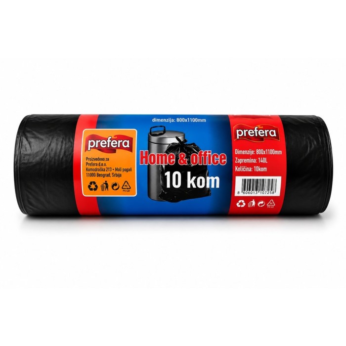 Kese za smeće Prefera 140l 800x1100 1/10 ojačane
