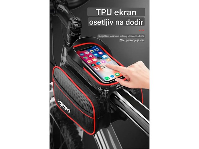 Vodootporna torbica za bicikl sa nosačem za telefon