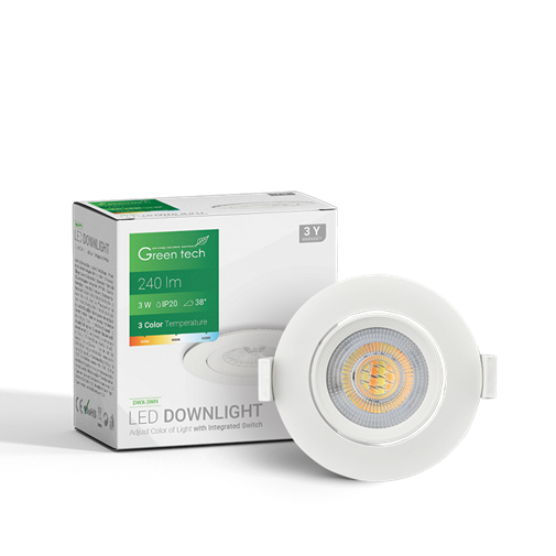 LED SPOT 3W 3000K-4000-6500K 240lm 3CCT BELA GREEN TECH