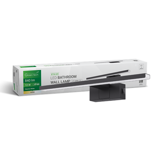 LED ZIDNA LAMPA 840lm, 12W, 4000K, IP44, 60CM GREEN TECH