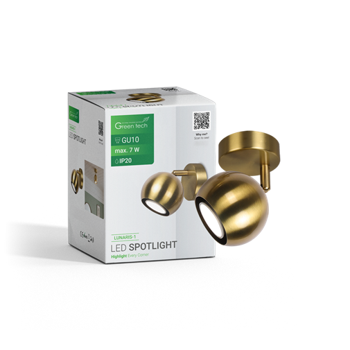 LED SPOT SVETILJKA GU10 X1 ZLATNA GREEN TECH