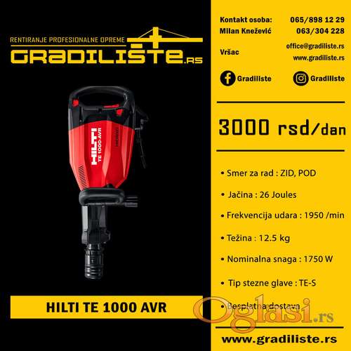 Hilti TE 1000 AVR - izdavanje