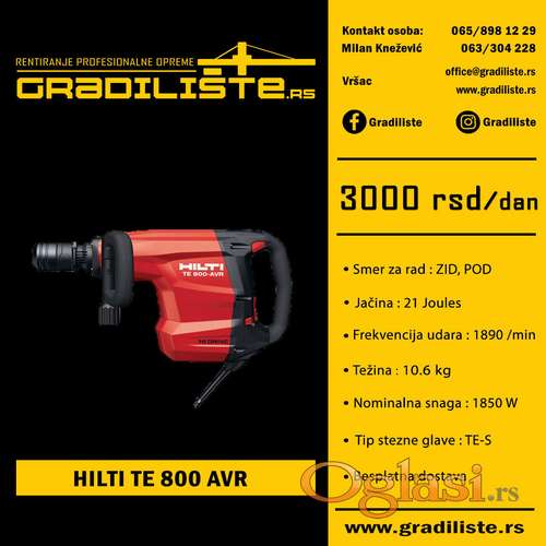 Hilti TE 800 AVR - izdavanje
