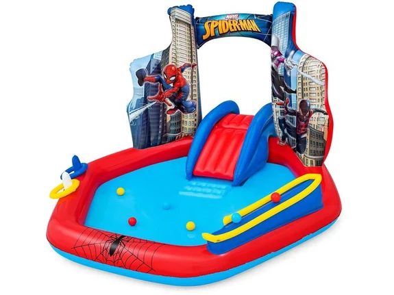 Bestway Dečiji bazen za igru Spiderman, 211 x 206 x 127 cm, Šareni