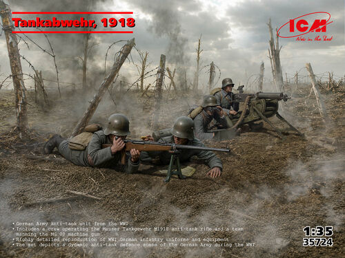 NEW! ICM 35724 Tankabwehr 1918 (4 Figures)