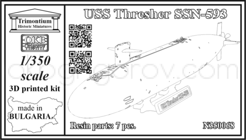 NEW! OKB Grigorov N350068 USS Thresher SSN-593 (3D-Printed)