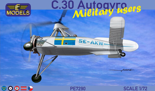 NEW! LF Models PE7290 C.30 Autogyro Military Users - Complete Plastic Kit with 5 Decal Options