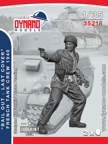 Dynamo-Models 35218 Bail Out - Last Cover - French Tank Crew 1940 (1 Figure / 3D-Printed)