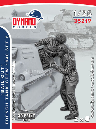 Dynamo-Models 35219 Bail Out - French Tank Crew 1940 Set 2 (2 Figures / 3D-Printed)
