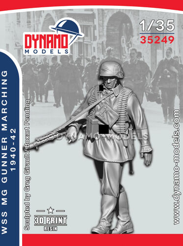 Dynamo-Models 35249 German WWII Waffen SS MG Gunner Marching (1 Figure / 3D-Printed)