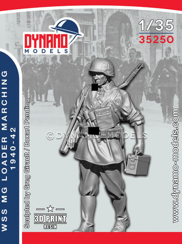 Dynamo-Models 35250 German WWII Waffen SS MG Loader Marching (1 Figure / 3D-Printed)