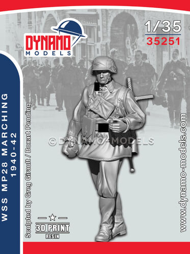 Dynamo-Models 35251 German WWII Waffen SSwith MP28 Marching (1 Figure / 3D-Printed)