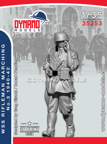 Dynamo-Models 35253 German WWII Waffen SS Anti-Tank Loader Marching (1 Figure / 3D-Printed)