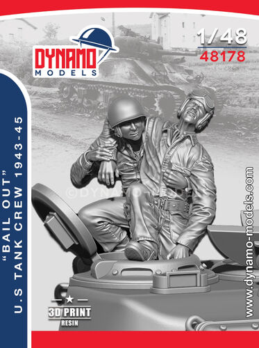 Dynamo-Models 48178 Bail Out - US Tank Crew 1943-1945 Set (2 Figures / 3D-Printed)