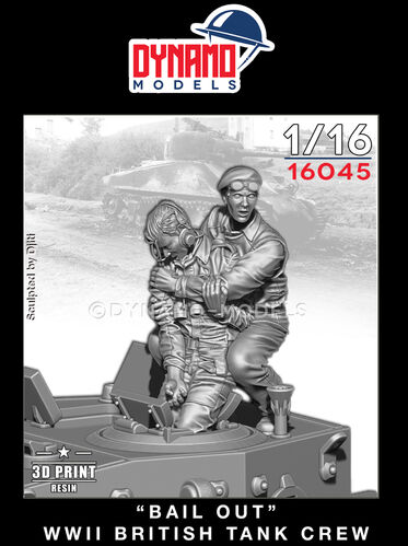 Dynamo-Models 16045 Bail Out - British Tank Crew Set (2 Figures / 3D-Printed)