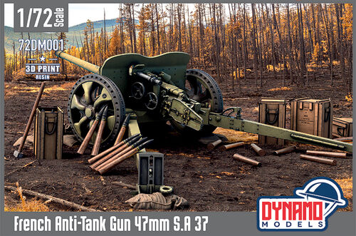 NEW! Dynamo-Models 72DM003 French Anti-Tank Gun 47 mm S.A 37