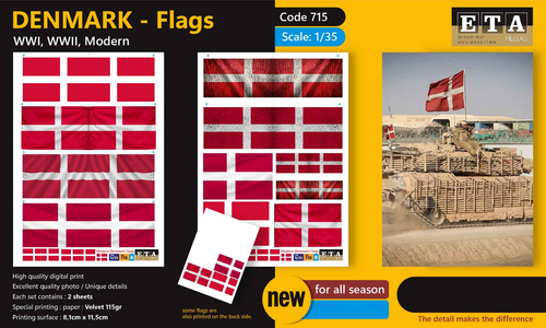 NEW! ETA DIORAMA ACCESSORIES 715 Denmark - Flags