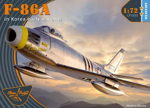NEW! Clear Prop Models 72055 North American F 86 A Sabre in Korea - Early Variants (Advanced Kit)
