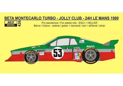 Rejimodel 426 Lancia Beta Montecarlo Turbo - 1980 Le Mans / Jolly Club