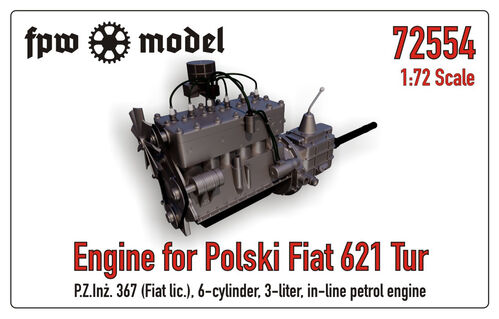 NEW! FPW Model 72554 Polski Fiat 621 Tur - Engine (for First to Fight Kits)