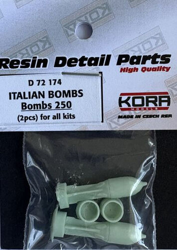 NEW! Kora Models D72174 Italian Bombs - Bomba 250 / 250 kg (2 pcs)