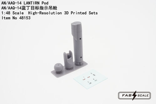 NEW! Fab Scale Fa48153 AN/AAQ-14 LANTIRN Pod (3D-Printed)