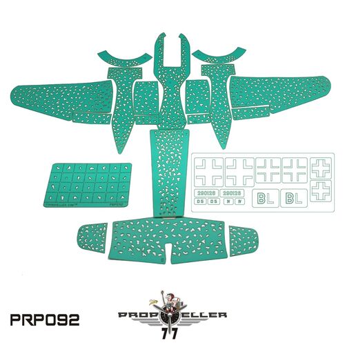 NEW! 77propeller 092 Heinkel He-219 A-2 (Wnr. 290126) - Camouflage Painting Template and Masks for Crosses & Numbers (for Tamiya Kits)