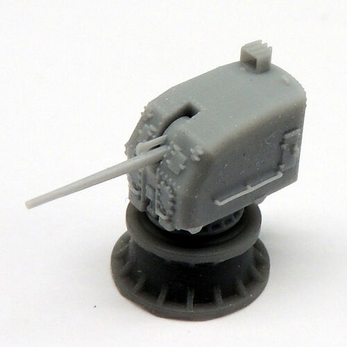 NEW! Black Cat Models AC200019b 5in./38 Mk.30 Gun Enclosed Turret Double Knukle (1 piece / 3D-Printed)