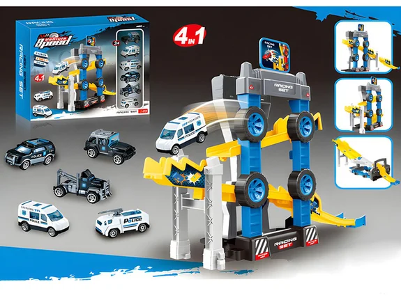 Trkački Set 4u1 sa 6 autica