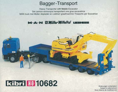 NEW! Kibri 10682 MAN 3-axle with 3-axle Semi-Trailer for Vehicle Transport