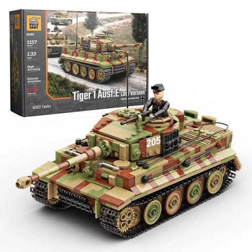 Build Army BA0181C German WWII Tiger 1 Ausf. E (Late Camo Version)