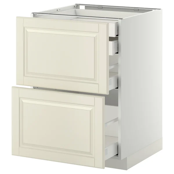 Pod.orm.2front/2dnj/1srd/1vis.fiok, bela/Bodbyn prljavobela, 60x60 cm